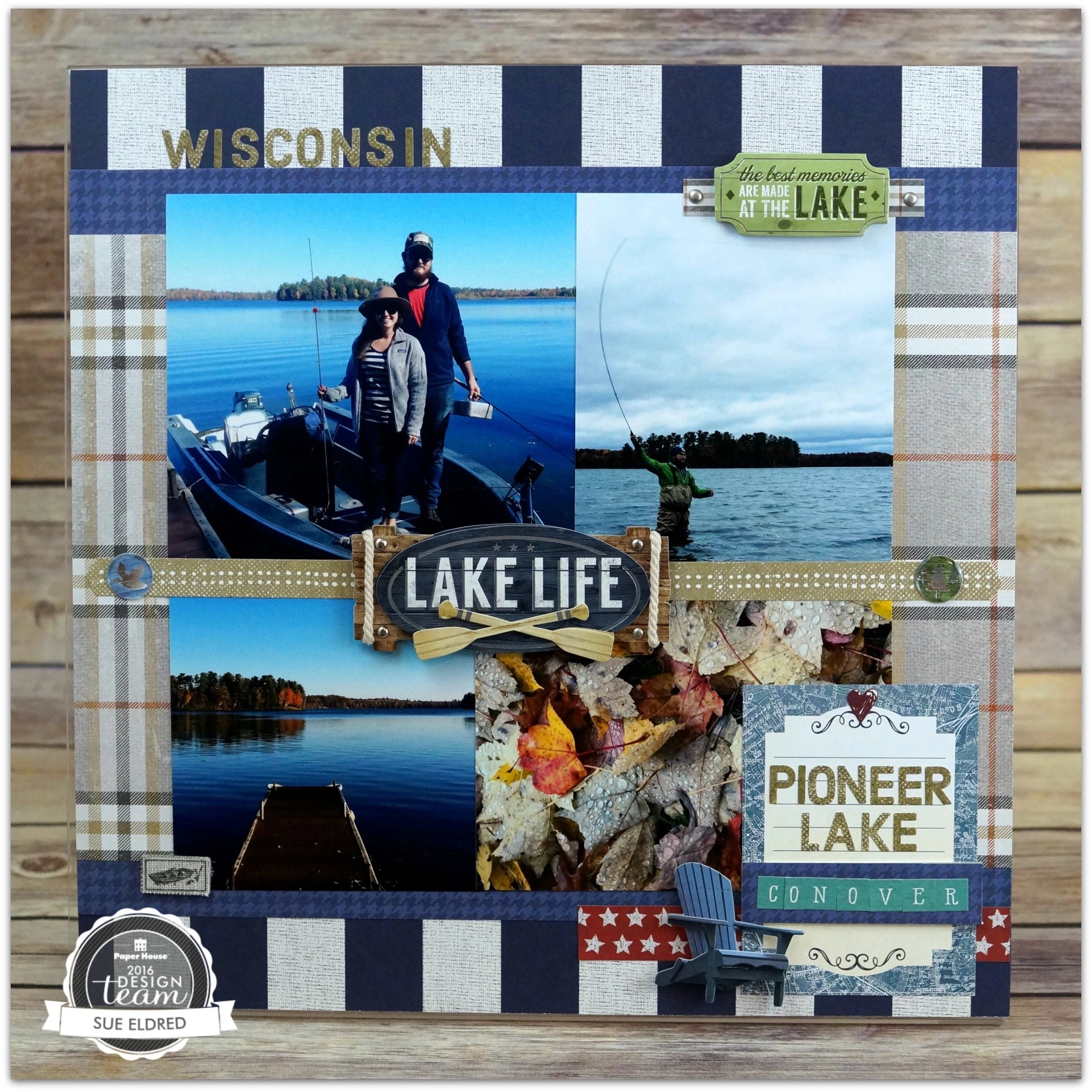 Scrapbook Layout - The Best Memories Are Made at the Lake - Paper House