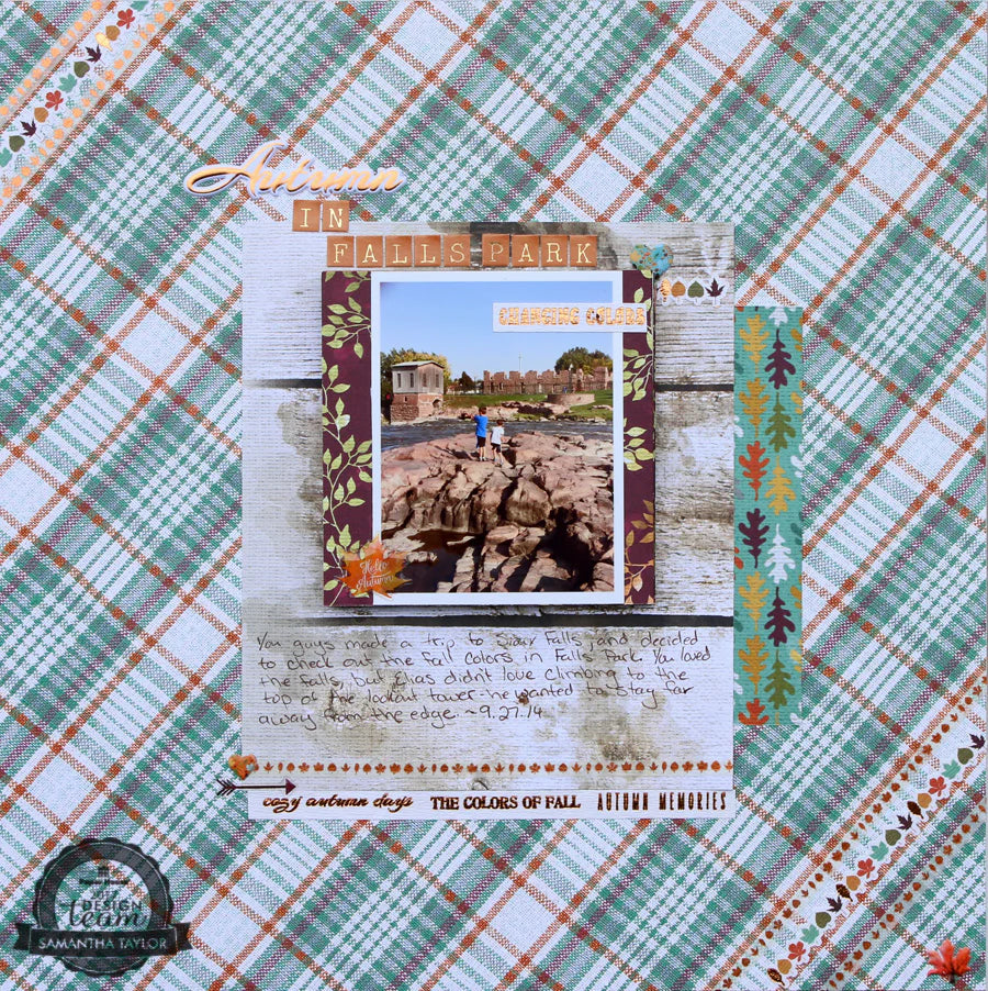 Autumn Woods Pull Out Scrapbook Layout - Paper House