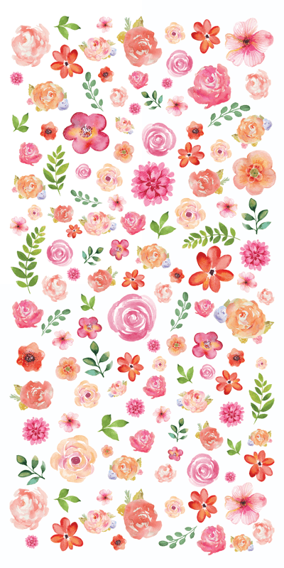 Decorative Stickers - Pink Flowers - Paper House