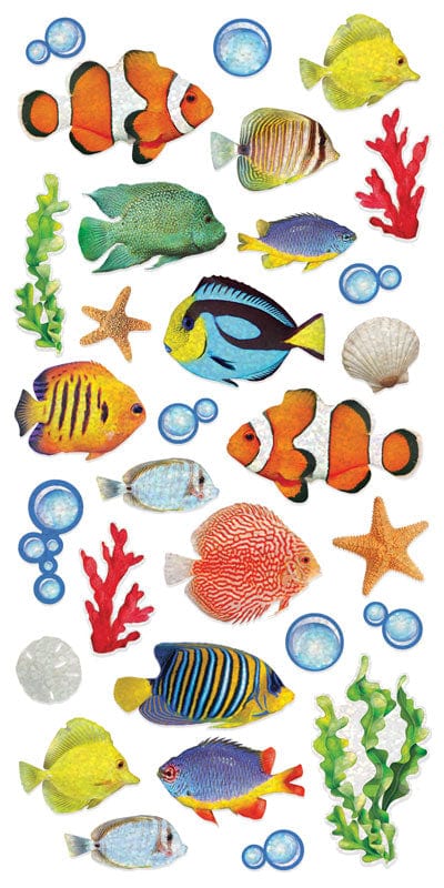Decorative Stickers - Holographic Foil Tropical Fish - Paper House